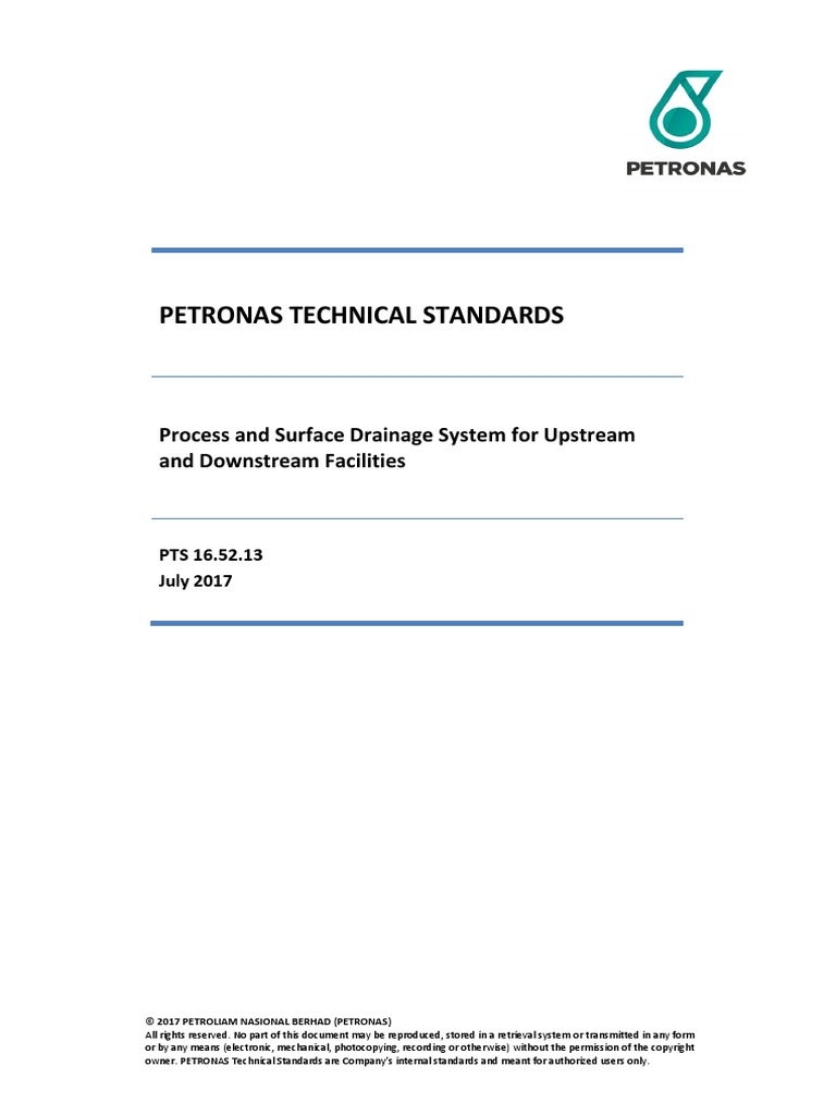 Petronas Technical Standards: Process and Surface Drainage System For ...