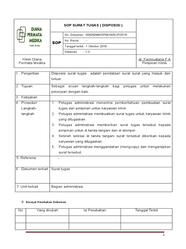 Sop Disposisi | PDF