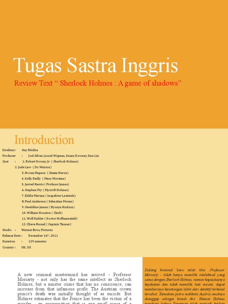 Tugas Sastra Inggris Review Text | PDF | Sherlock Holmes | Fictional ...