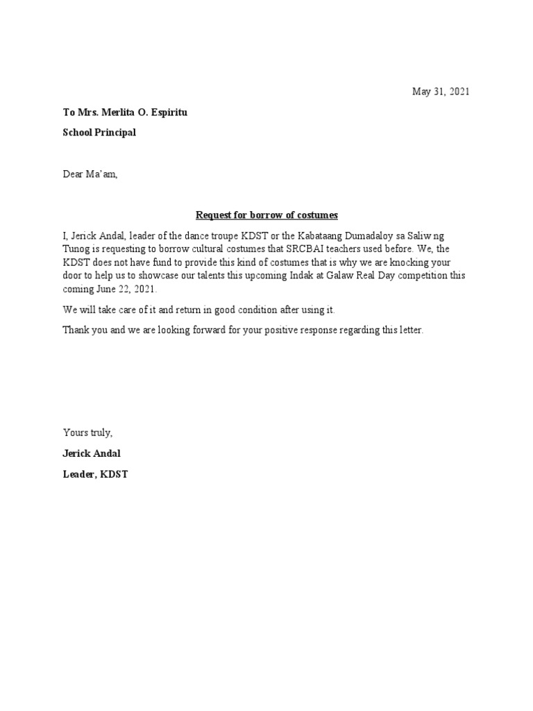 Request Letter | PDF