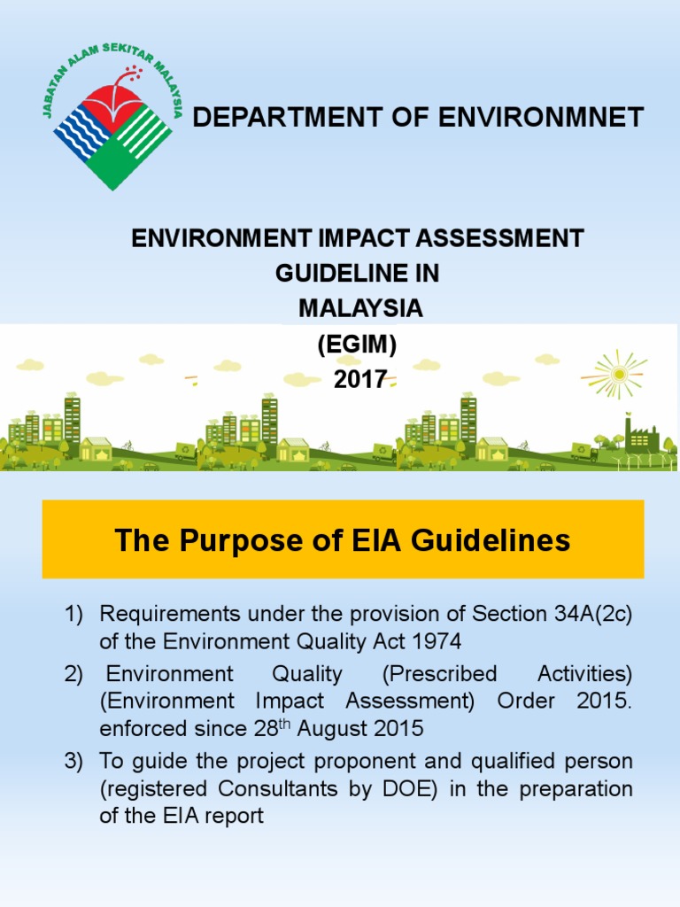 EIA Guidelines in Malaysia 2017 | PDF | Environmental Impact Assessment ...