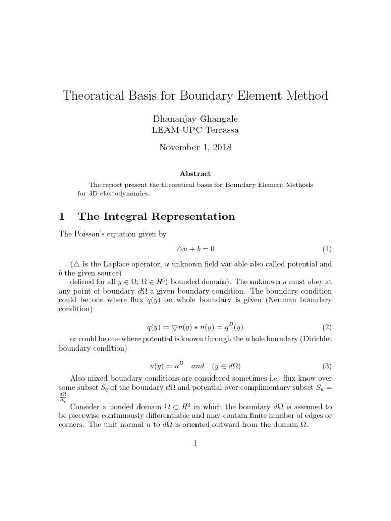 BEM Theory | PDF | Boundary Value Problem | Finite Element Method