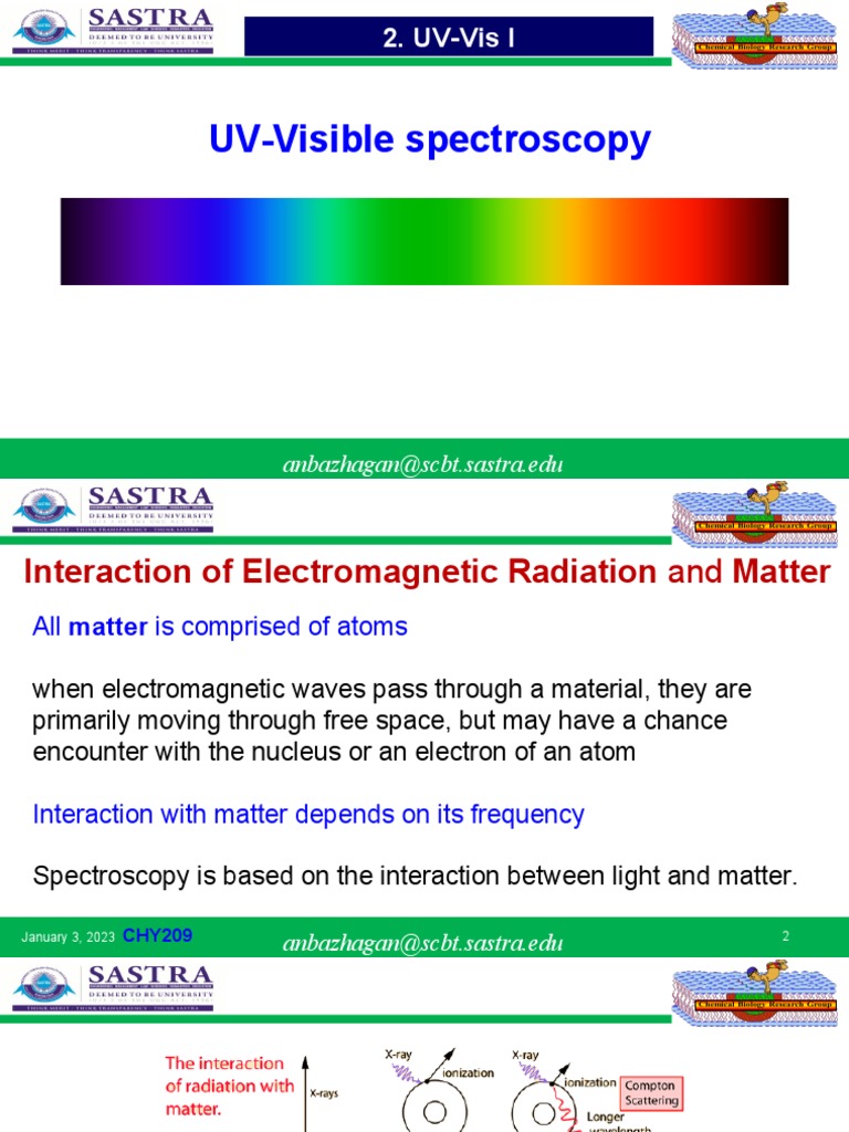 Unit I - UV-vis Spectroscopy I | PDF | Absorbance | Ultraviolet–Visible Spectroscopy