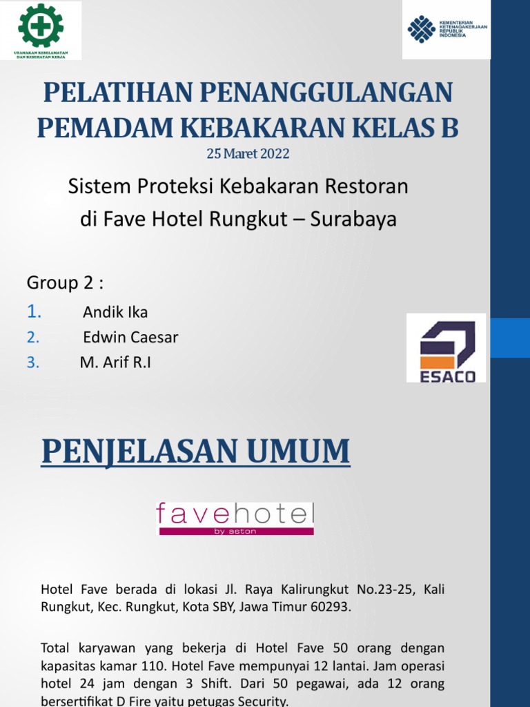 Laporan Kelompok 2 - PKL - FIRE B | PDF