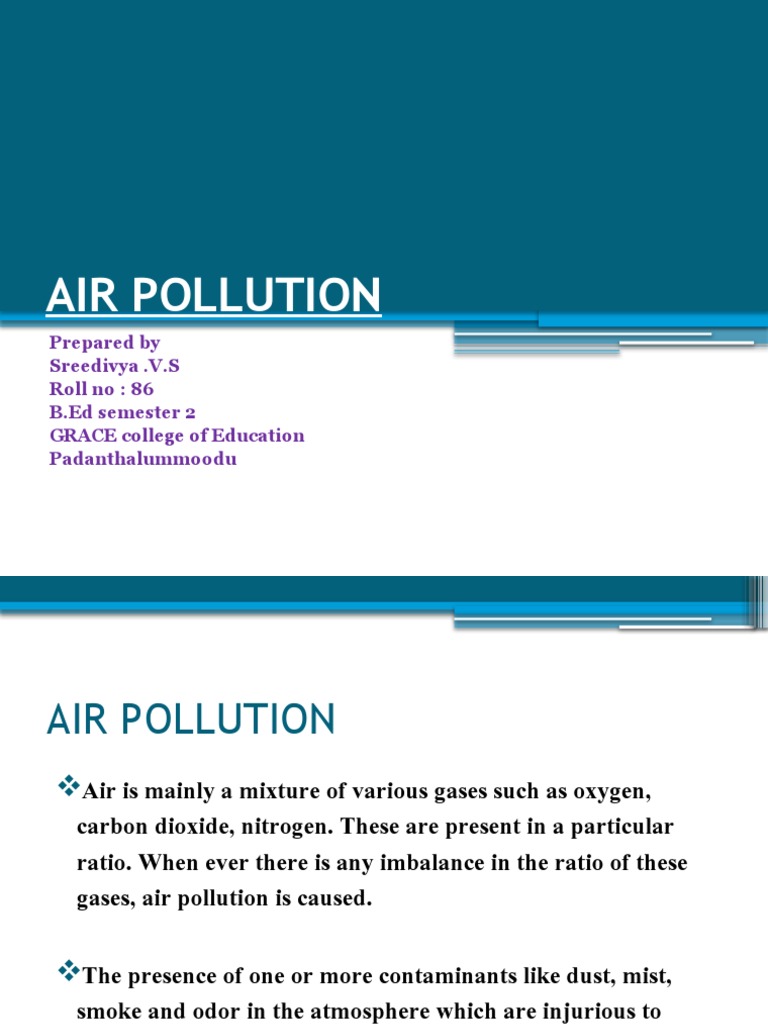 Air Pollution | PDF