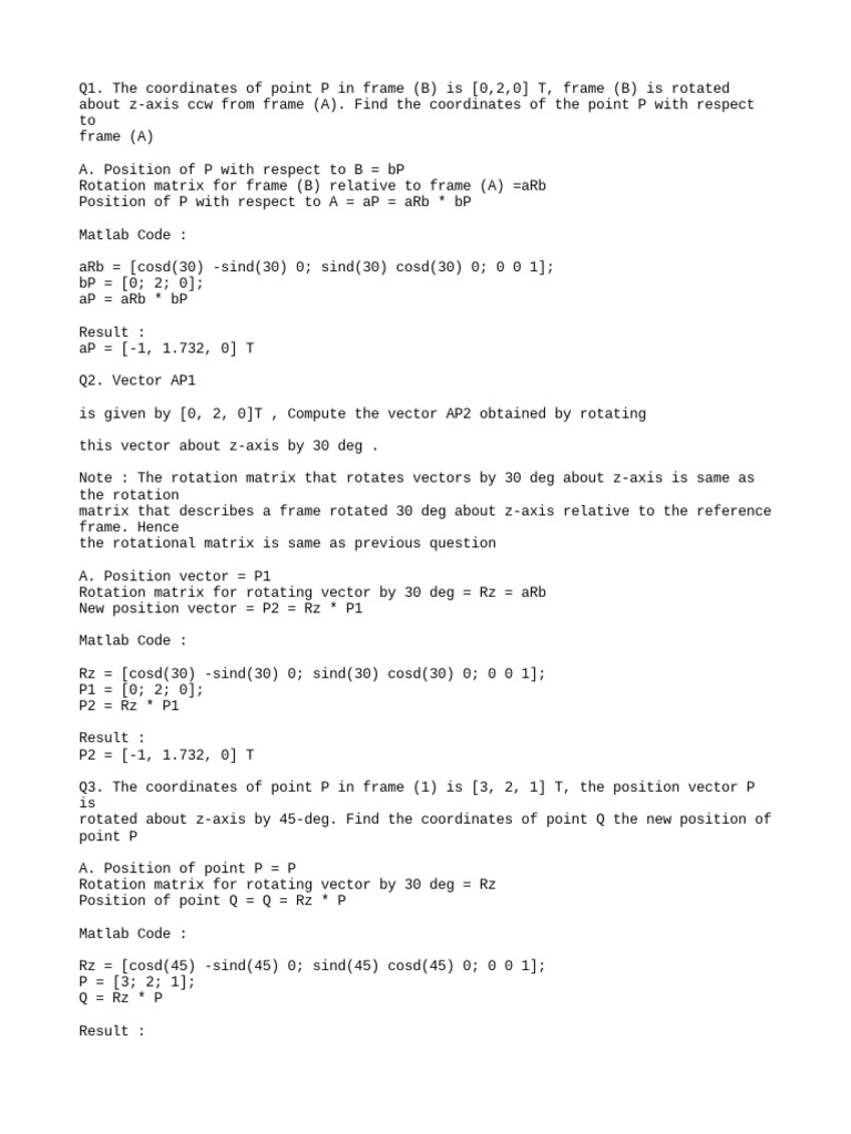 Lecture 2 | PDF | Cartesian Coordinate System | Rotation Lecture 2 | PDF | Cartesian Coordinate System | Rotation