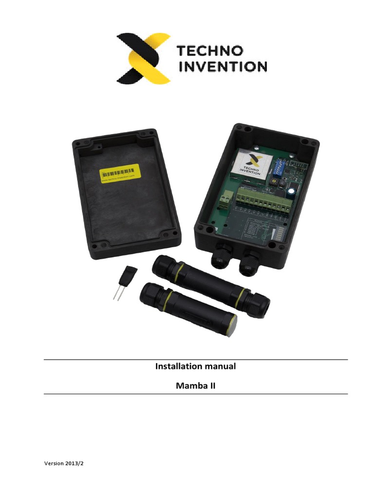 Mamba-2 - Installation Manual | PDF | Security Alarm | Switch