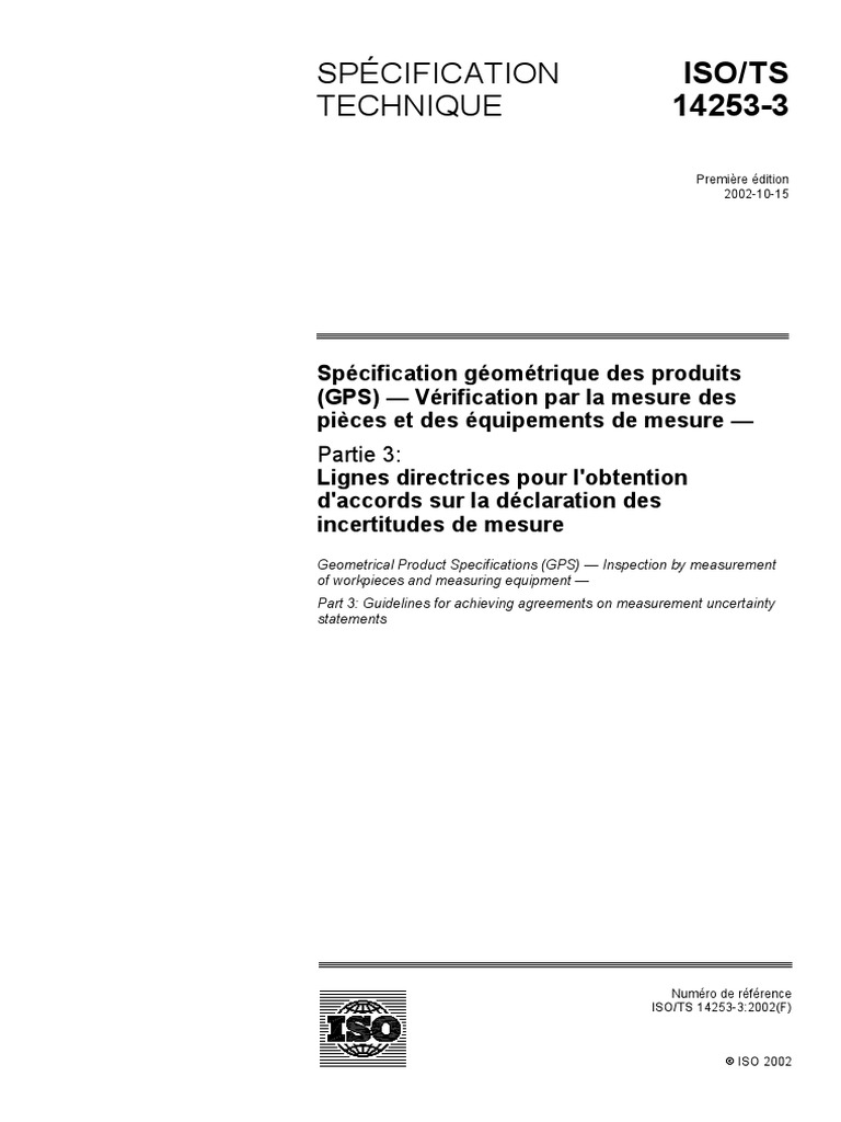 Iso 14253-3 02 | Download Free PDF | Organisation internationale de ...