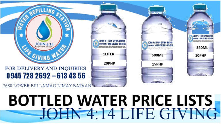 Bottled Water Price List | PDF