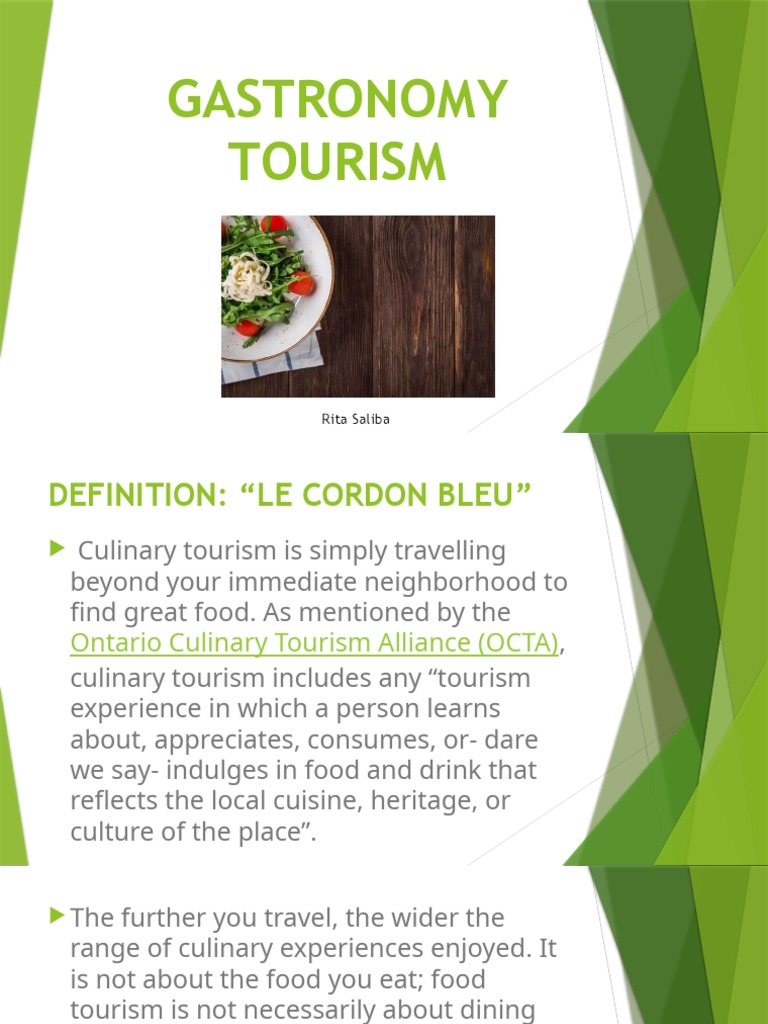 Gastronomy Tourism | PDF | Tourism | Foods