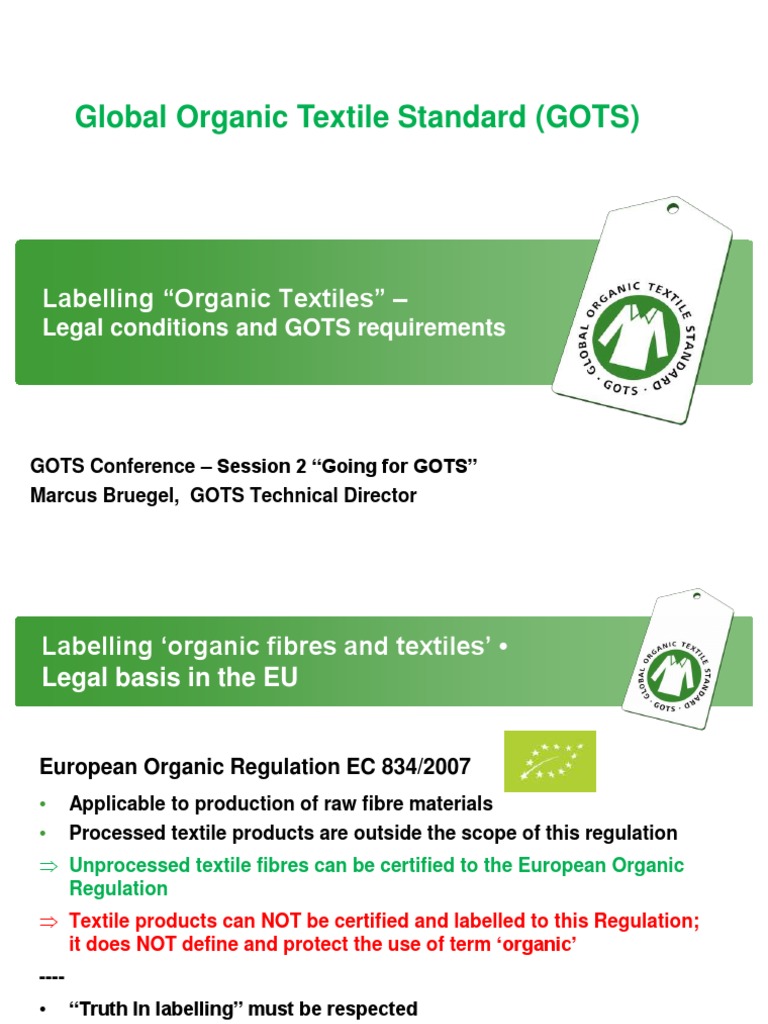 Bruegel - Labelling Organic Textiles - Legal Conditions and GOTS ...