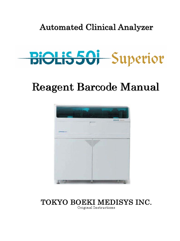 BiOLiS 50i Reagent Barcode M Ver1.04 20150401 | PDF | Barcode | Computer Engineering