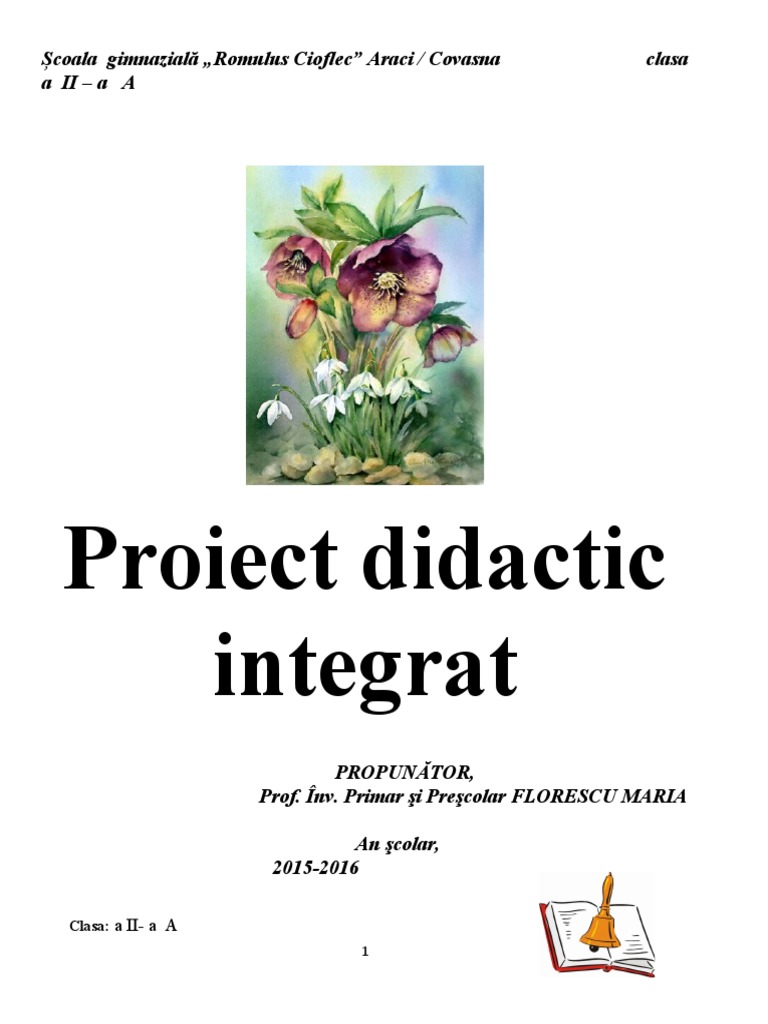 0 Proiect de Lectie Integrat | PDF