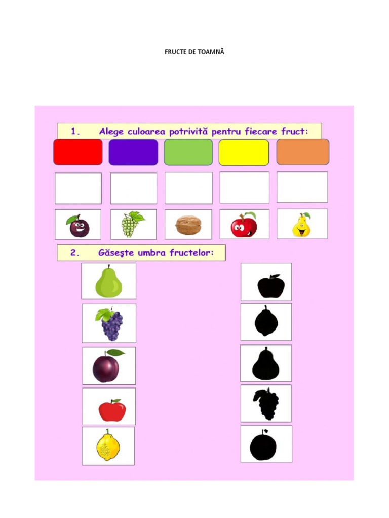 Fructe de Toamna Fisa | PDF