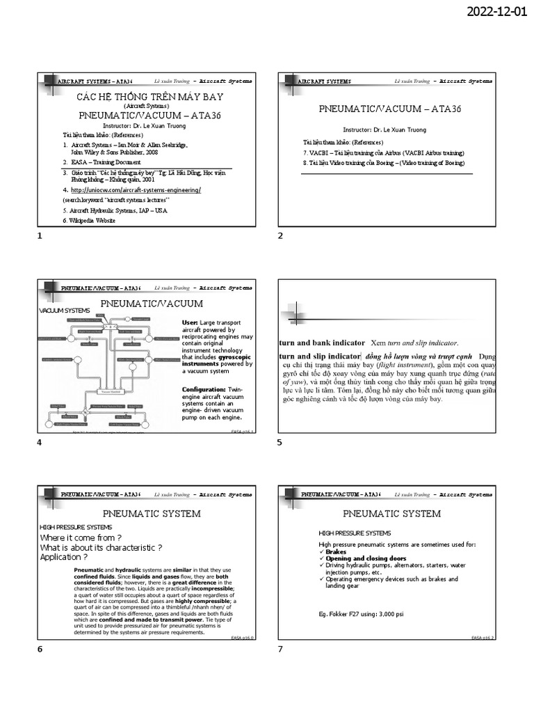 ATA 36 Pneumatic - Vaccumm | PDF | Valve | Pneumatics
