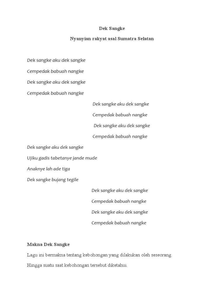 Nyanyian Rakyat - Tgs | PDF