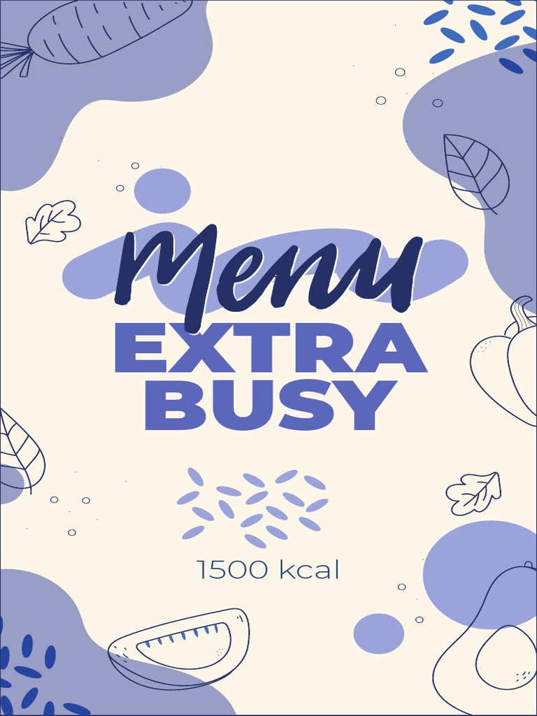 Menu Extra Busy 1500 Kkal | PDF