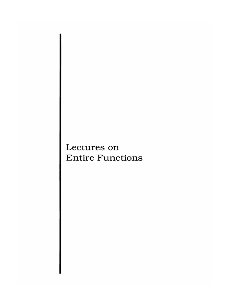 Levin B. Y., Lectures On Entire Functions | PDF