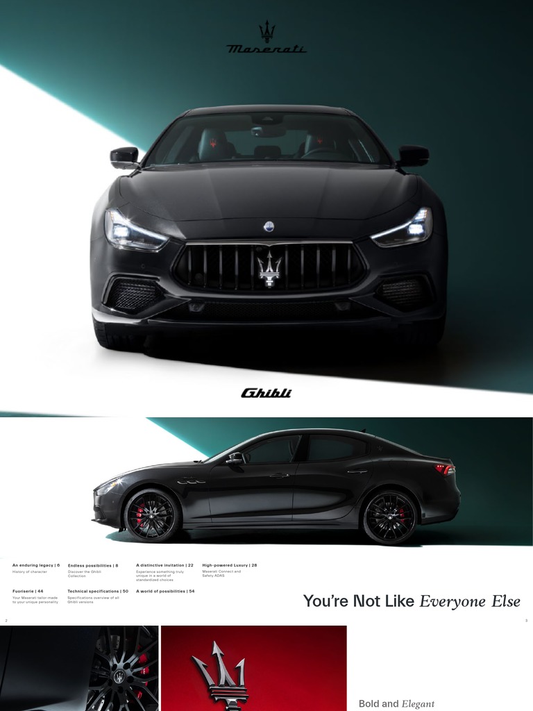 Maserati Ghibli Digital Catalogue EN | PDF | Fuel Economy In Automobiles | Automatic Transmission