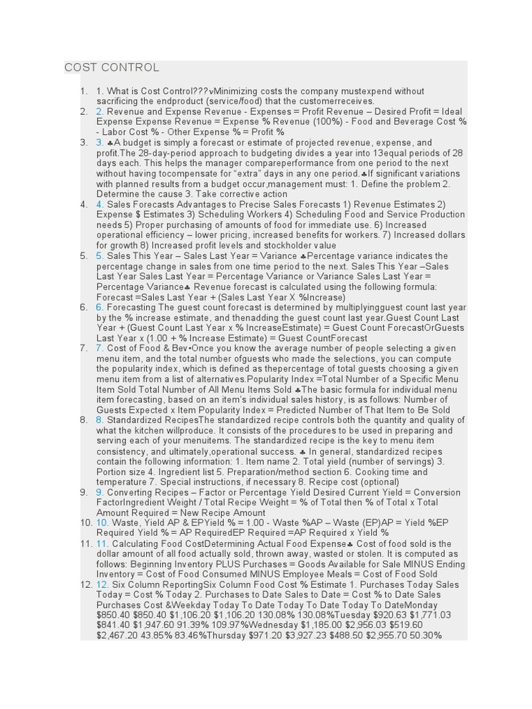 Cost Control PPT Text | PDF | Inventory | Financial Accounting