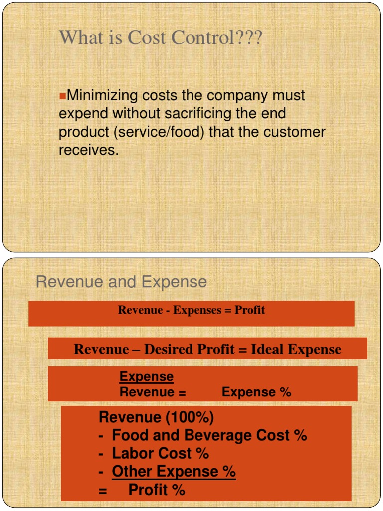 Cost Control Inventory and Pricing Formulas | PDF | Inventory | Labour ...