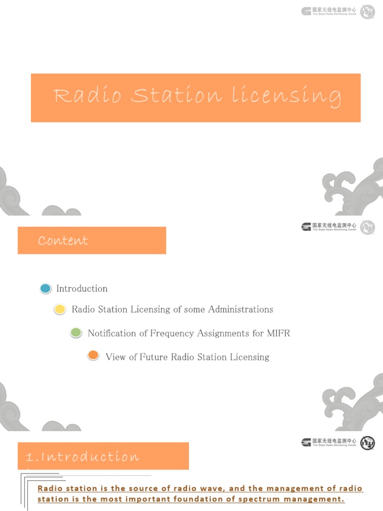D1-3-Wang Zhixin-CoE Radio Station Licensing | PDF | Radio Spectrum | Radio