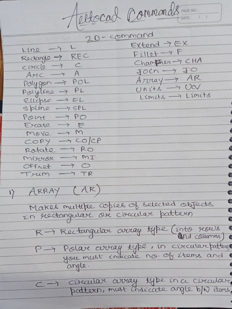 Autocad 2d Commands | PDF | Elementary Geometry