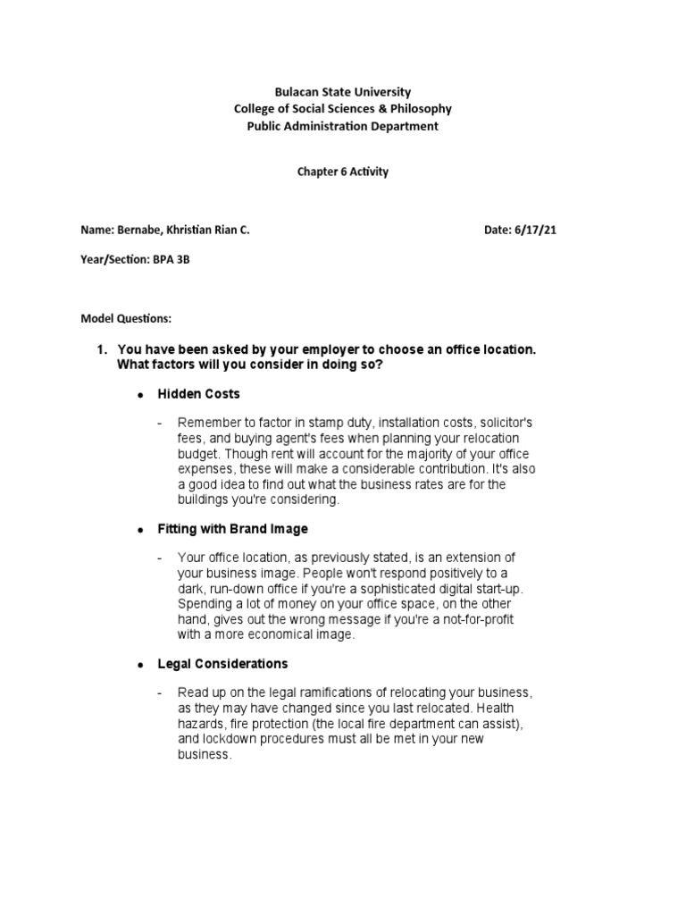 AOM Chapter 6 Activity | PDF | Business | Economies
