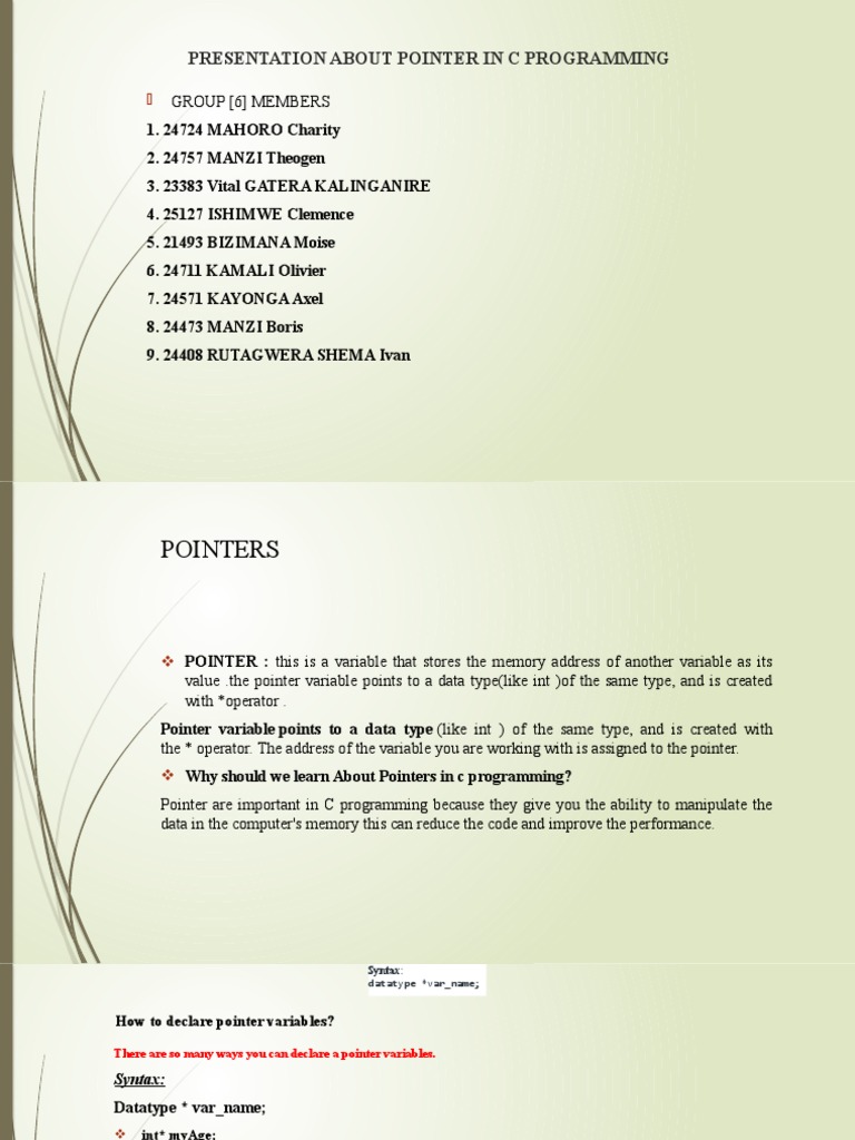 Group 6 Assignment 2 About Pointer | PDF | Pointer (Computer ... Group 6 Assignment 2 About Pointer | PDF | Pointer (Computer ...
