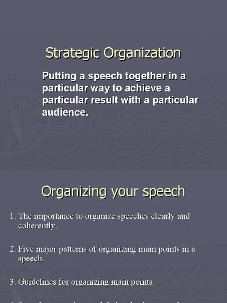 Organizing Speeches | PDF | Public Speaking | Cognition