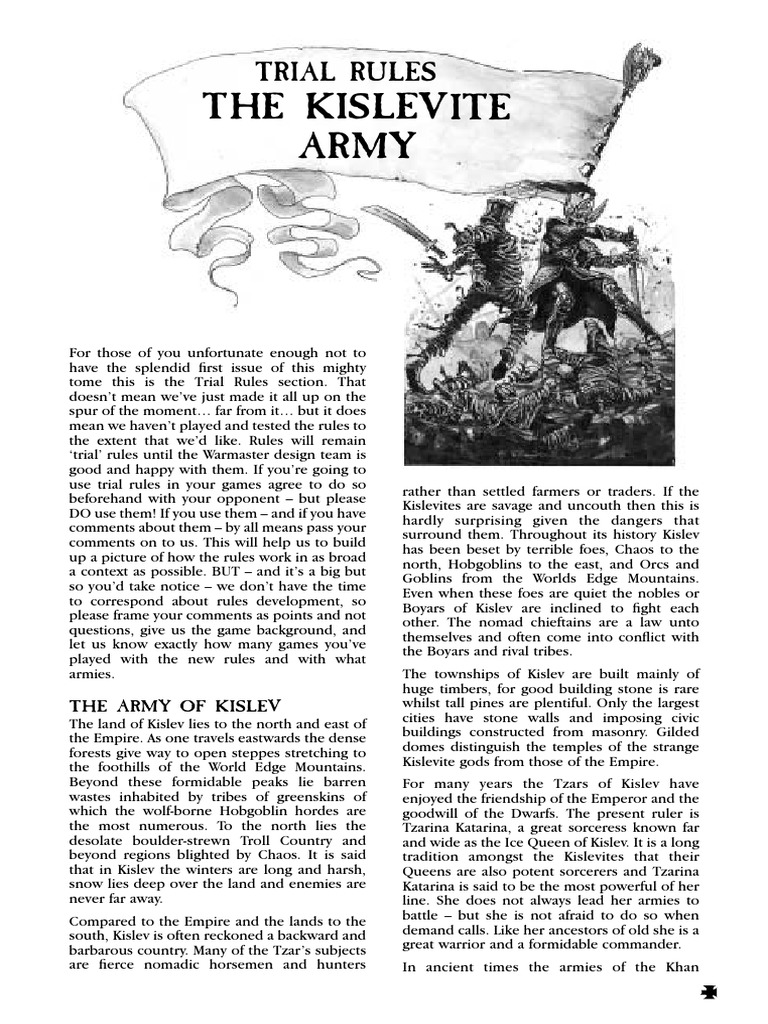 Kislev | PDF | Infantry | Military