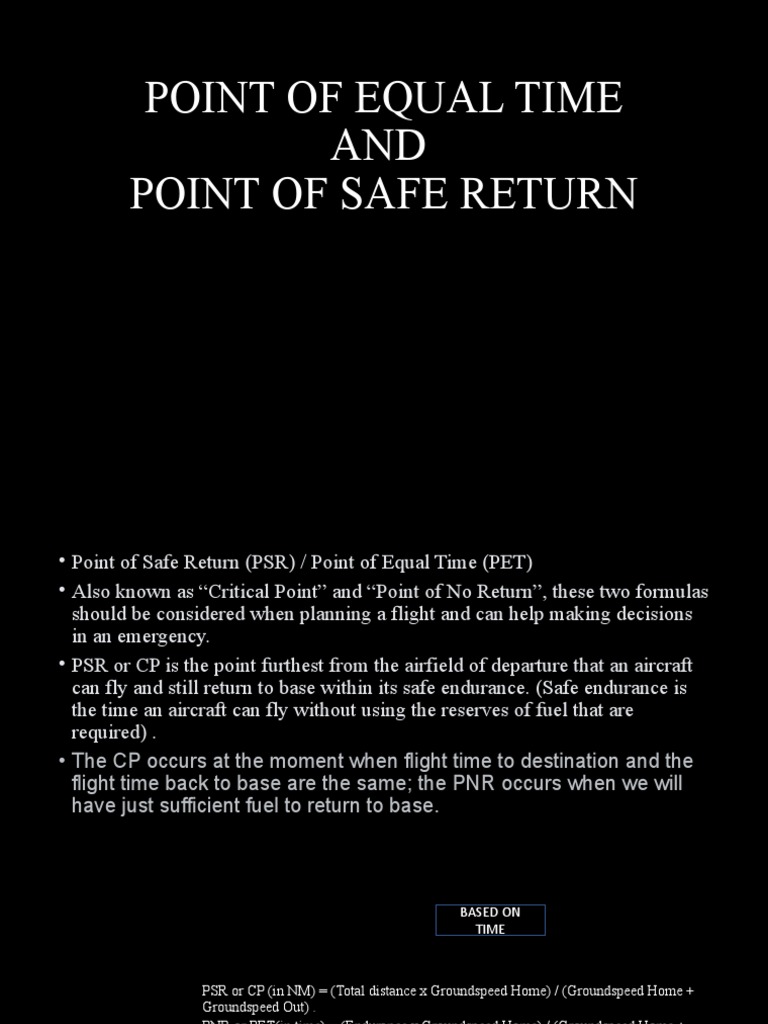 Point of Equal Time | PDF