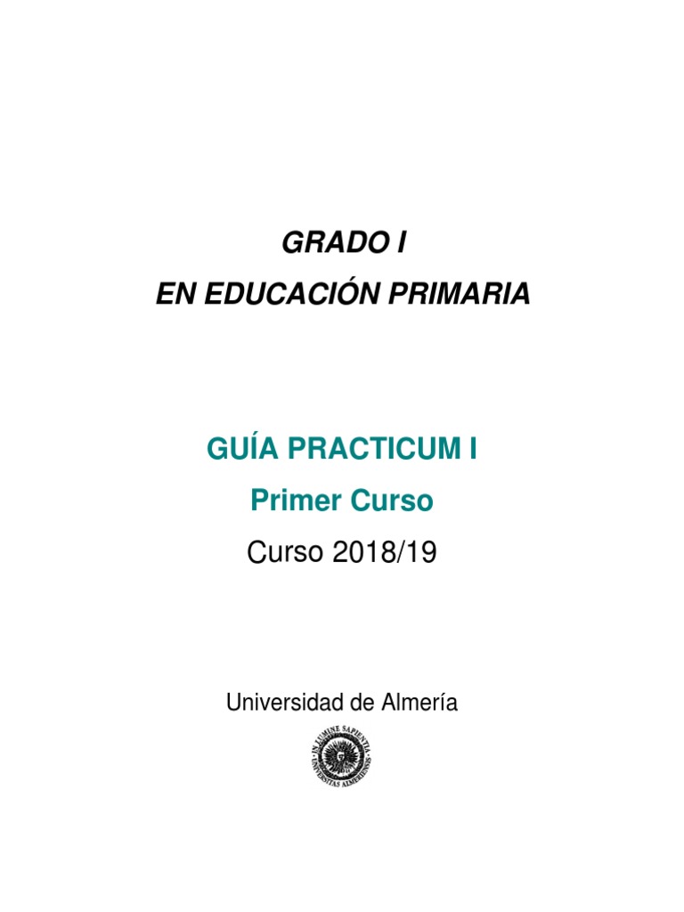 Guía Practicum I GRADO EP 18-19 | Descargar gratis PDF | Maestros | Evaluación