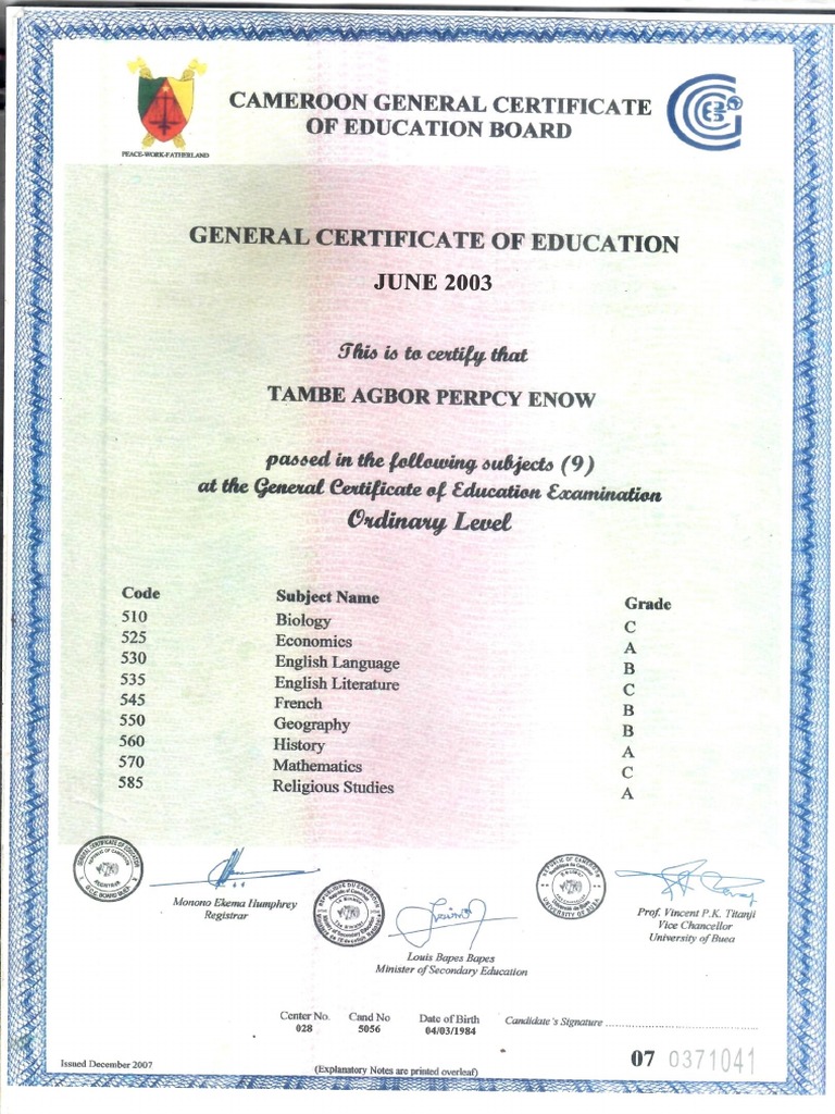 Precy Gce o Level 1 | PDF