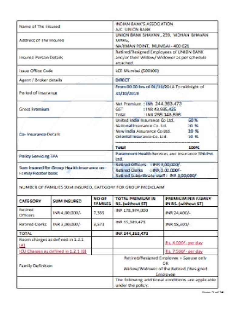Health Insurance Receipt Template | PDF