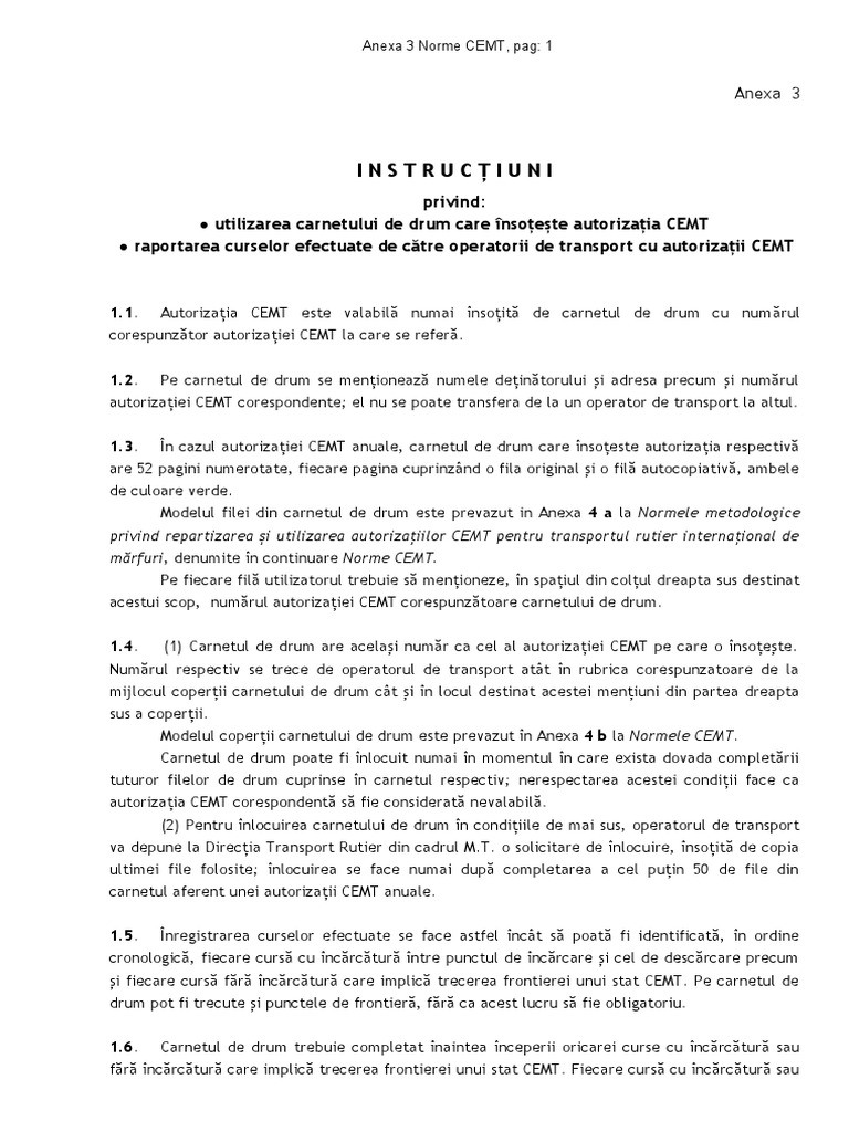 Metodologie CEMT 2018 - ANEXA 03 - Final - Completare Carnet de Drum ...