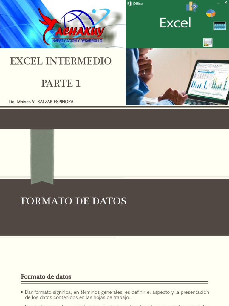 Formatos y Funciones en Excel Intermedio | PDF | Microsoft Excel | Raíz ...