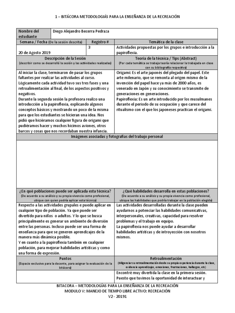 Bitacora 3 | PDF | Origami | Conceptos psicologicos