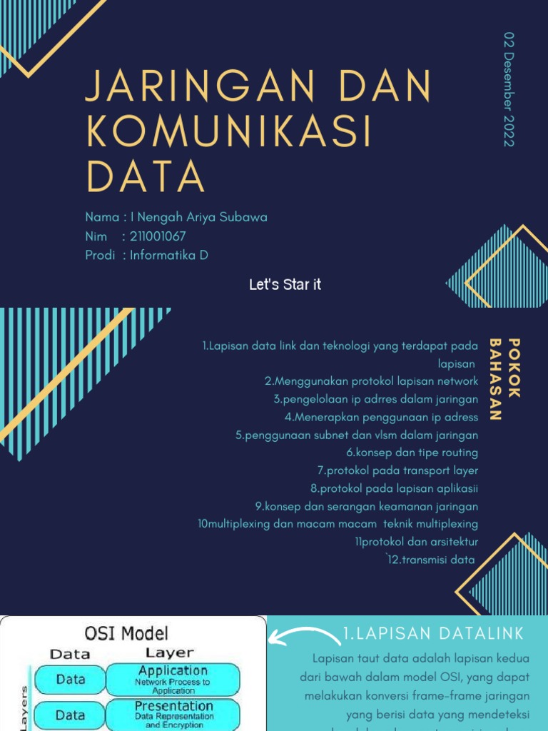 Jaringan Dan Komunikasi Data Presentation | PDF