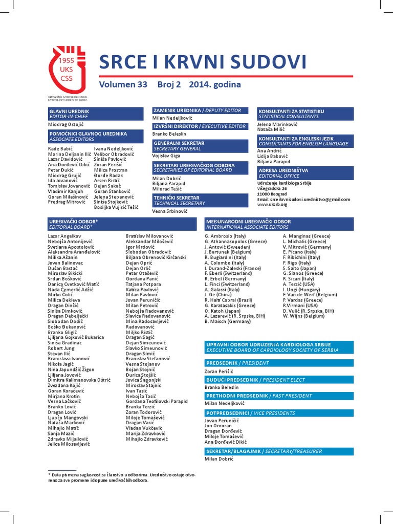 Srce I Krvni Sudovi No 14 | PDF