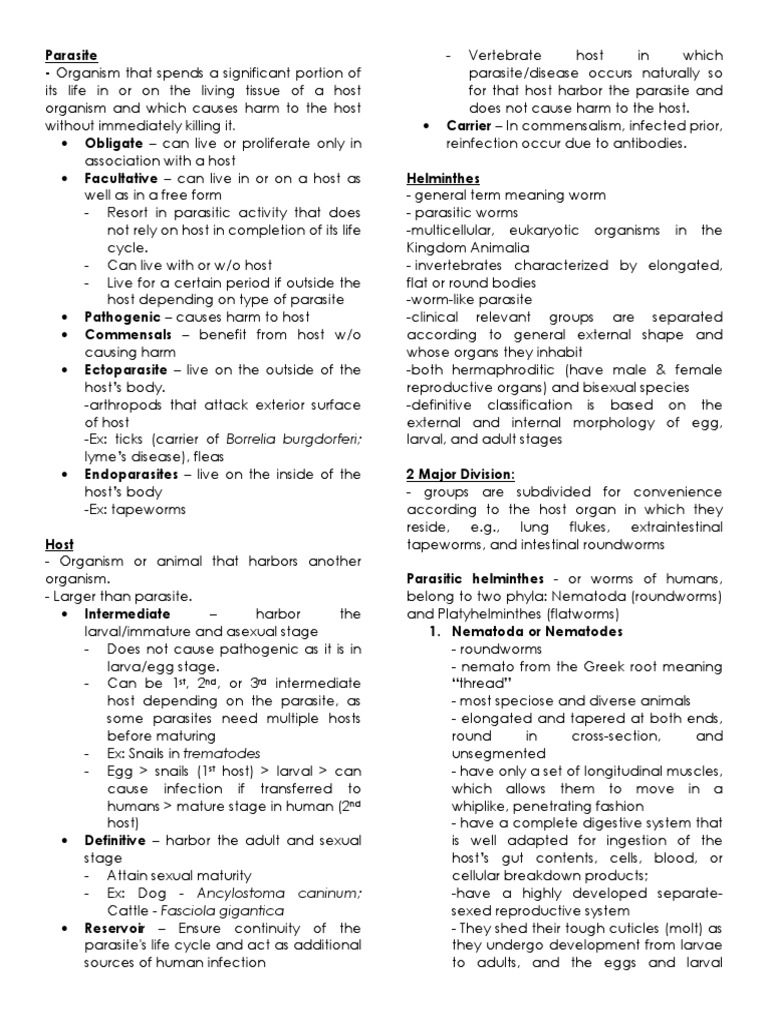 Parasite | PDF | Medical Specialties | Clinical Medicine