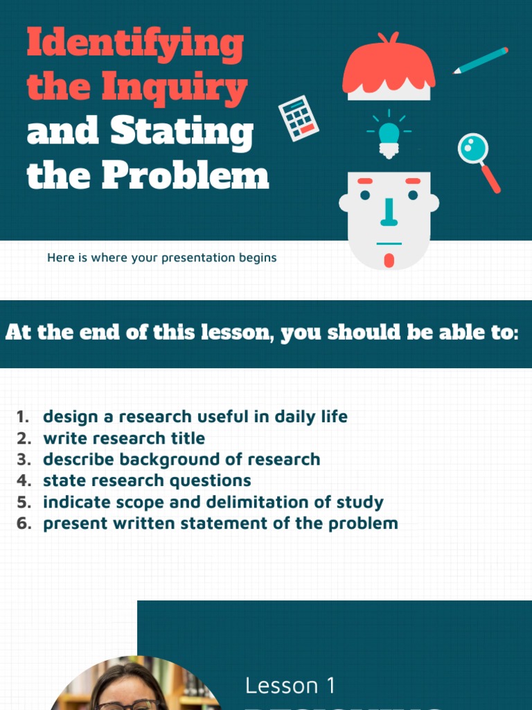 Identifying The Inquiry and Stating The Problem | PDF | Word | Linguistics