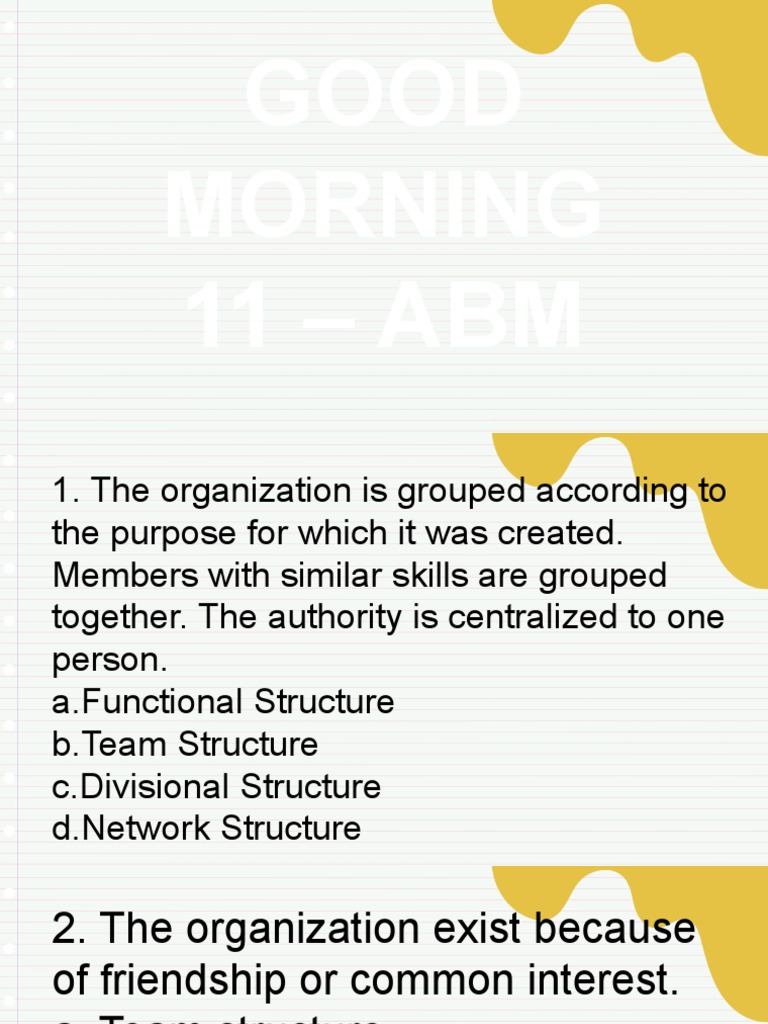 Organizational Structures & HR Management Quiz | PDF | Incentive ...