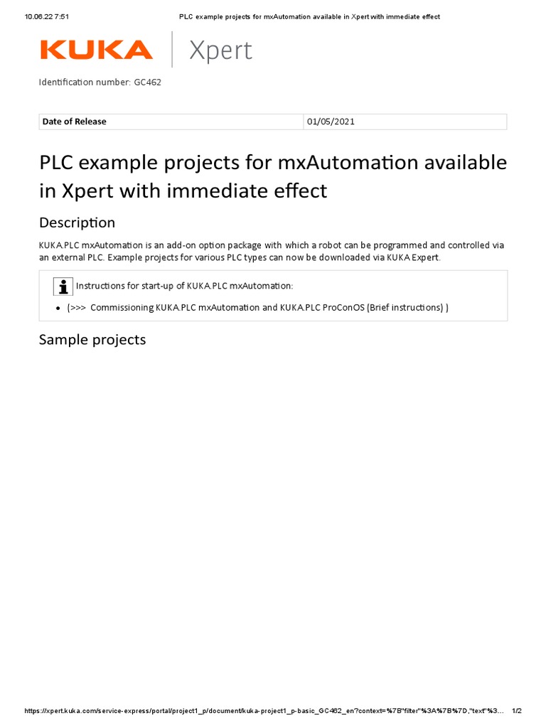PLC Example Projects For MxAutomation Available in Xpert | PDF ...