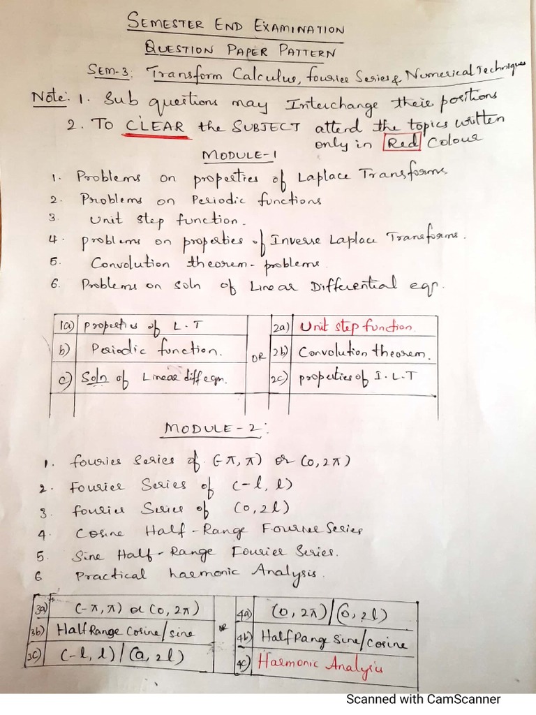 18MAT31 QP Pattern | PDF