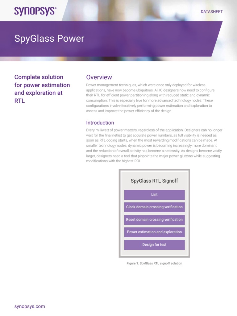 Spyglass Power Ds | PDF | Electronic Design | Electronic Engineering