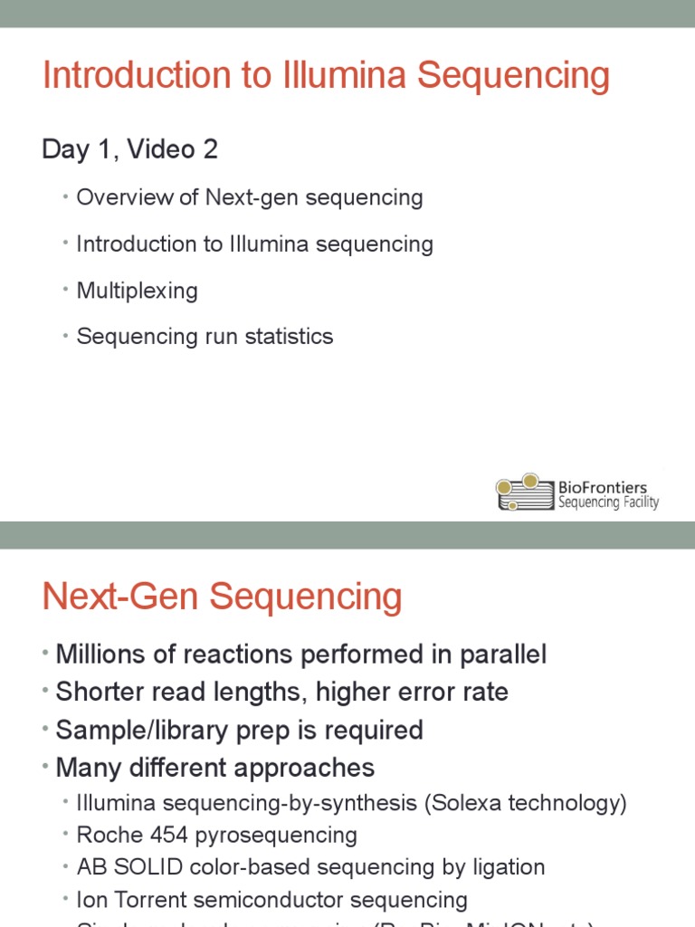 Intro To Illumina Sequencing | PDF | Dna Sequencing | Biochemistry