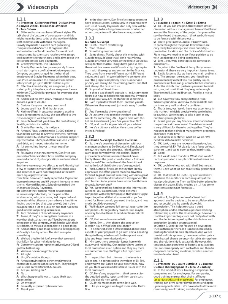 B2-Video Scripts | PDF | Cost Of Living | Credit