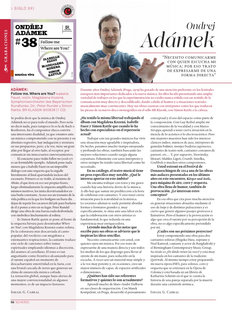 Ondrej Adámek: Música y Comunicación | PDF | Las artes escénicas ...