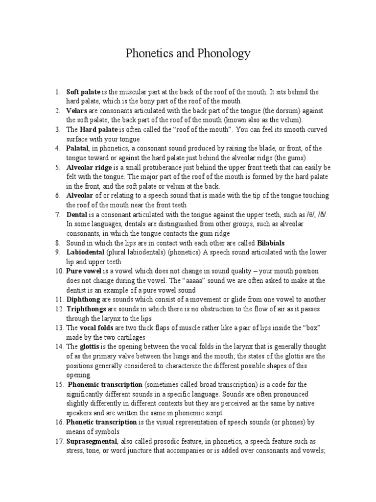 Phonetics and Phonology | PDF | Phonetics | Consonant